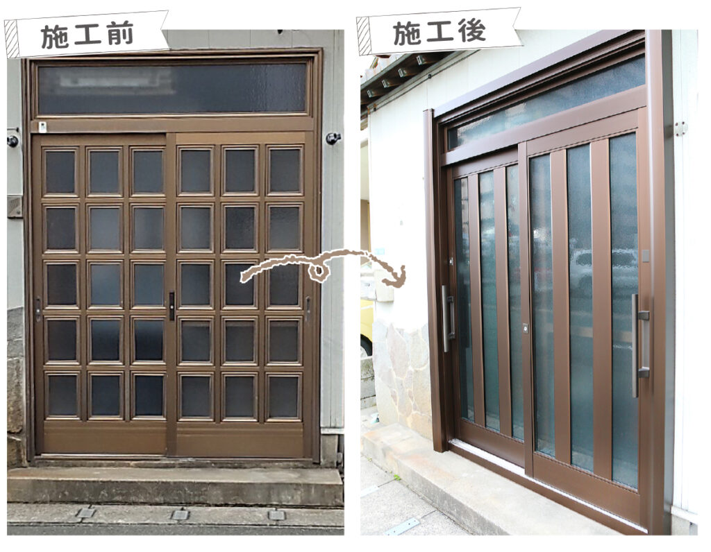 玄関引戸を「YKKドアリモ A07ランマ仕様」にリフォーム！ 〜浜松市H様 | 磐田市のリフォーム・リノベーション・新築は地域密着、顔の見える安心サービスのしんせつハウス